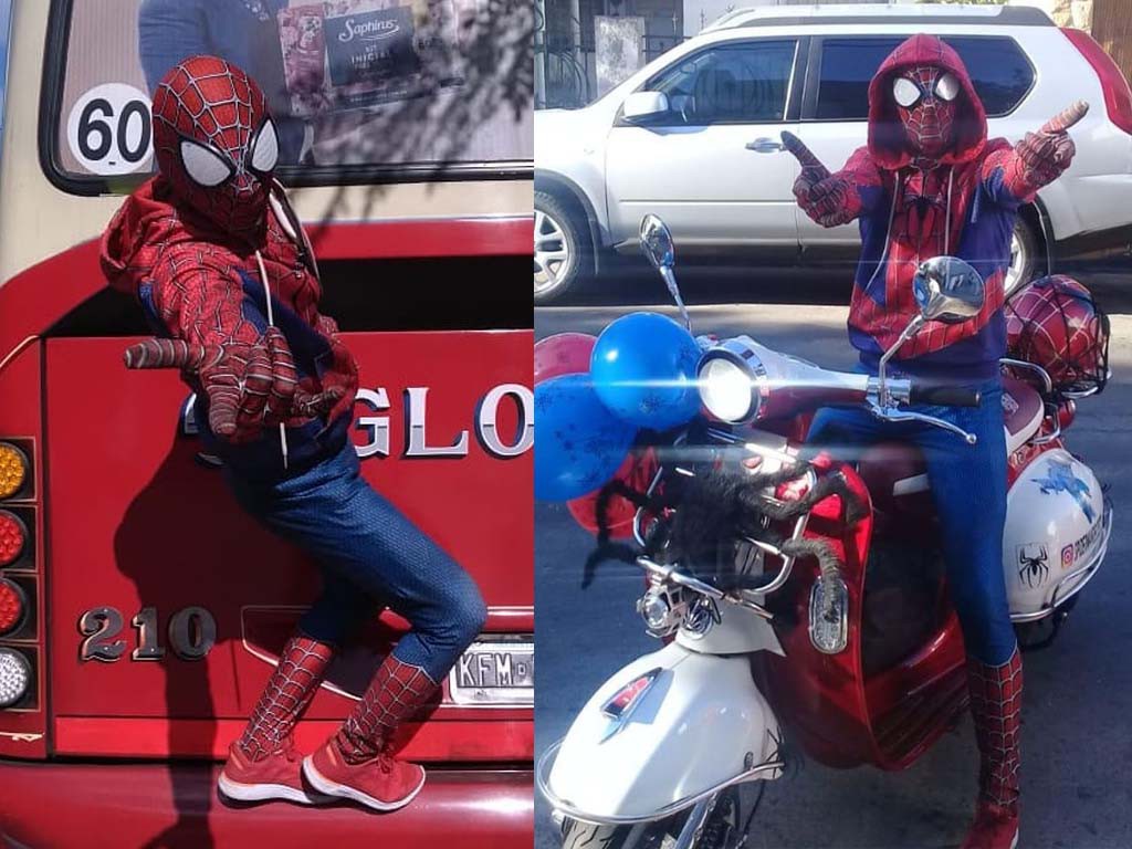 Spiderman del Oeste: “Soy el loco de la motito que saca sonrisas ...